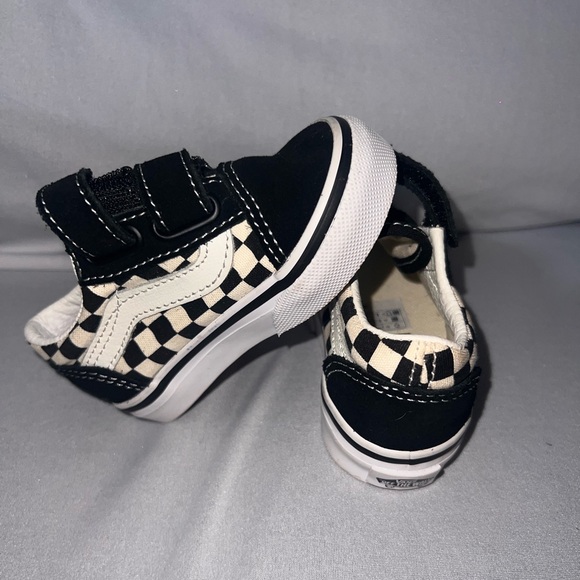 Vans | Shoes | Vans Kids Checkered Black And White Sneakers | Poshmark